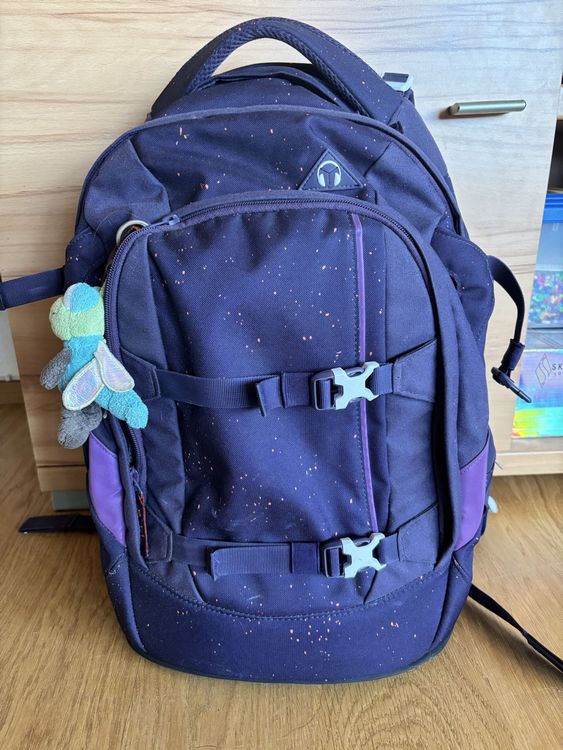 Top Zustand: Schulrucksack Satch, lila mit Sternenmuster | Kaufen auf ...