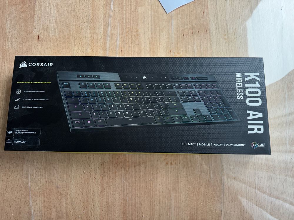 Corsair K100 air RGB Gaming Wireless Tastatur CH-Layout (Gebraucht) in ...