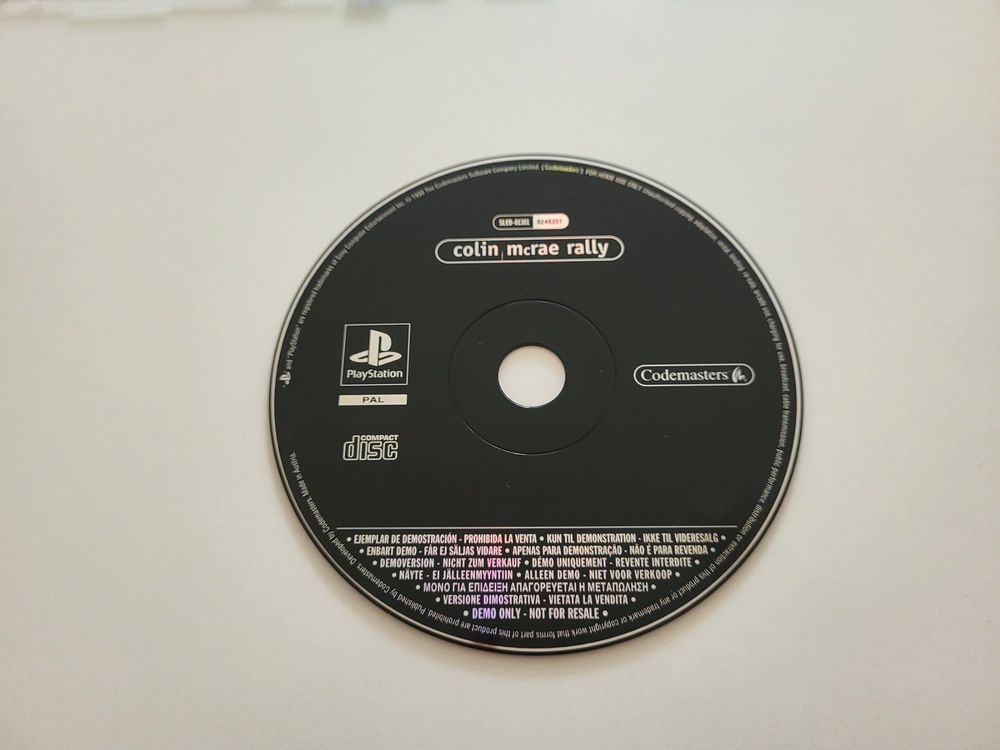 ORIGINAL Sony Playstation Demo CD " colin mcrae rally8 " | Kaufen auf ...