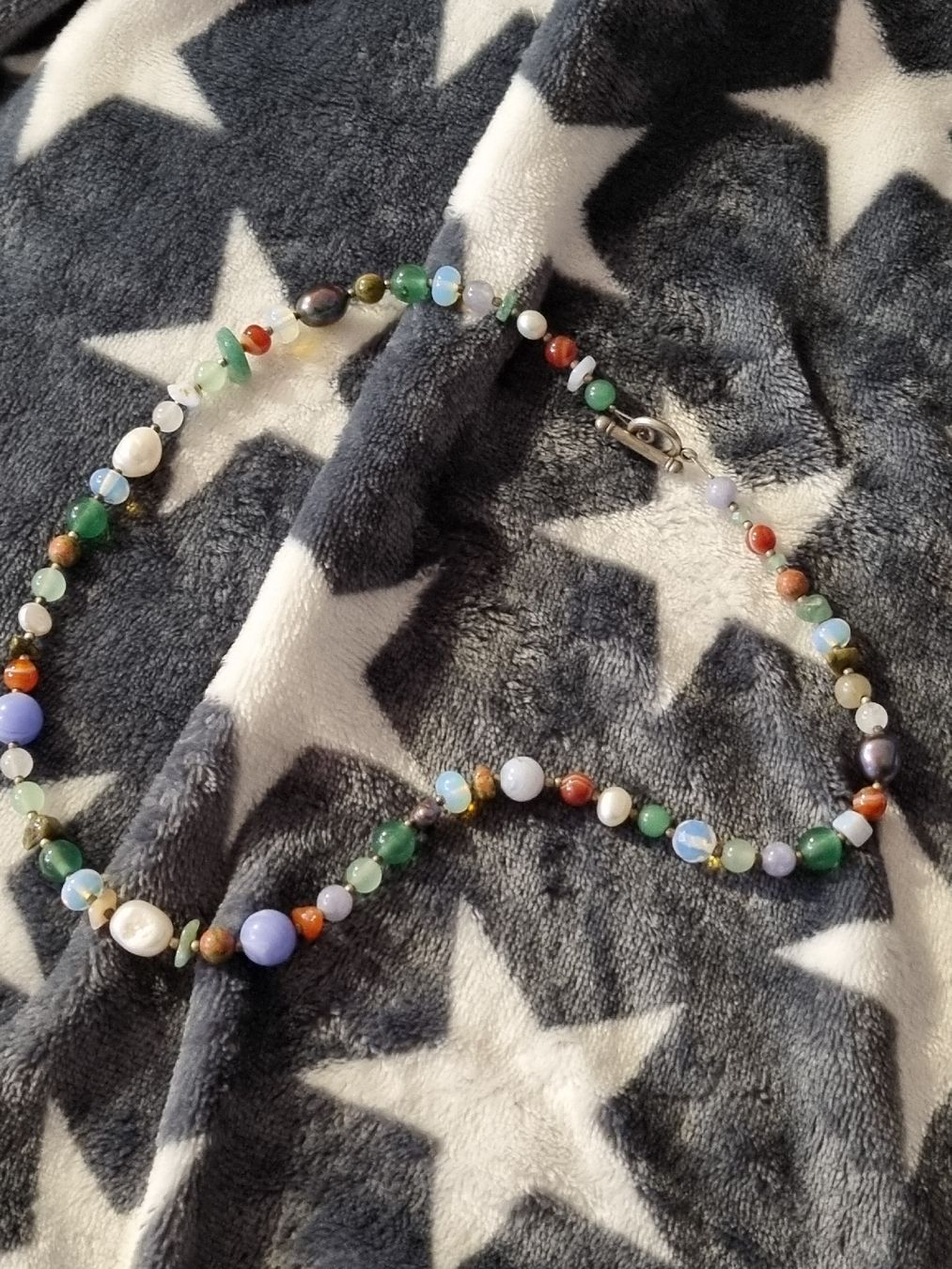 🎄Halskette für Krebs Geborene mit echten Edelsteinen🎄 (Neu (gemäss ...