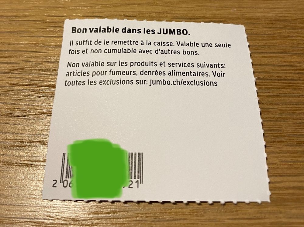Bon 10% de réduction - Jumbo | Kaufen auf Ricardo