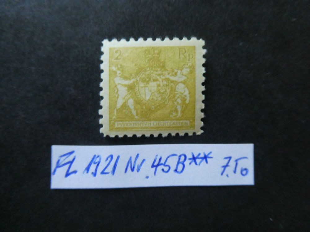 FL 1921 Nr. 45B postfrisch (Gebraucht) in Lausen für CHF 8.5 – mit Lieferung auf Ricardo kaufen