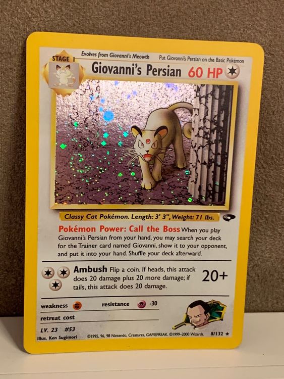 Giovanni's Persian Holo ENG Gym Challenge Pokemon 8/132 | Kaufen auf ...