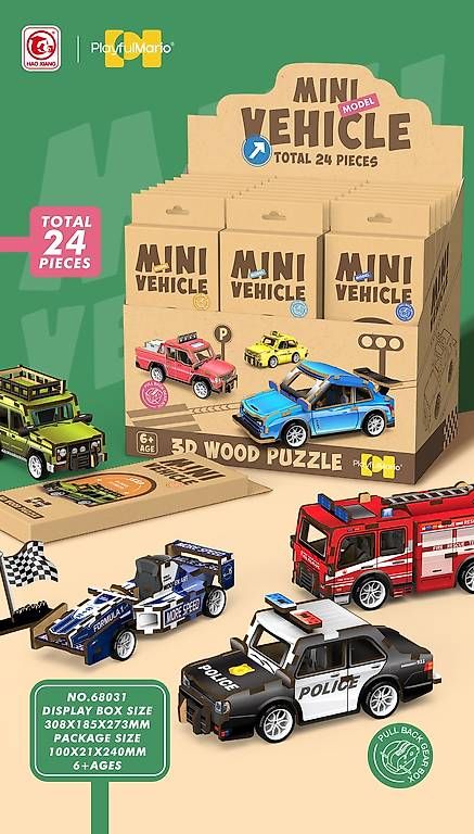 Mini Vehicle Display Box | 24 Holzfahrzeuge zum Selberbauen (Neu und ...