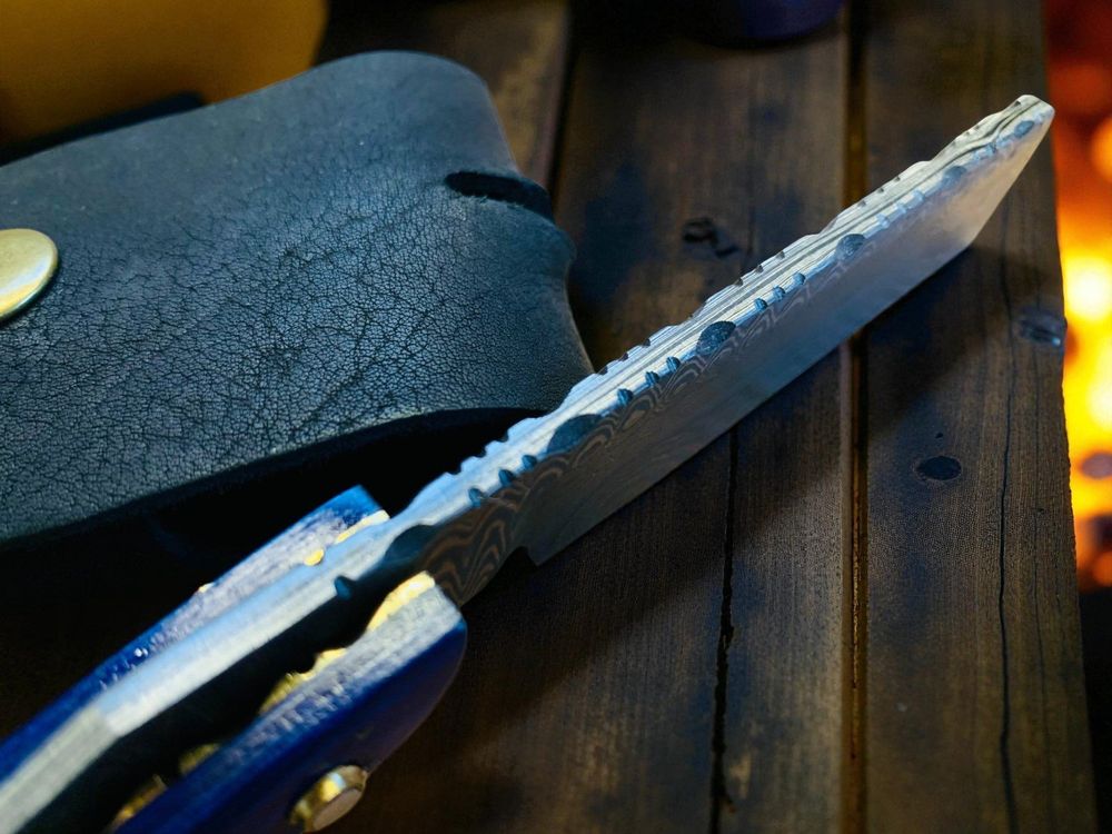 Damast Messer RASIERMESSER HANDMADE 23cm hürlimann No 19 NEU (Neu und ...