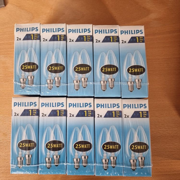 80 Stk. B35/E14 Halogenglühbirnen à 25W in 10er Pack, neu (Gebraucht ...