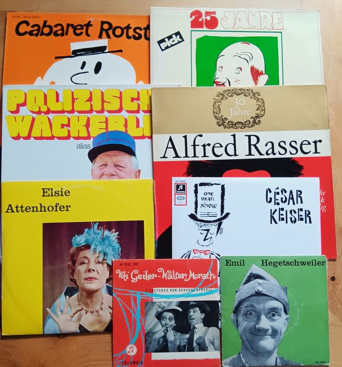 8 Schallplatten Cabaret Rotstift HD-Läppli Rasser Wäckerli (Gebraucht ...