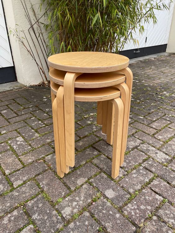 3er Set Design Hocker Frosta IKEA (Stil Alvar Aalto/Artek) | Kaufen auf Ricardo