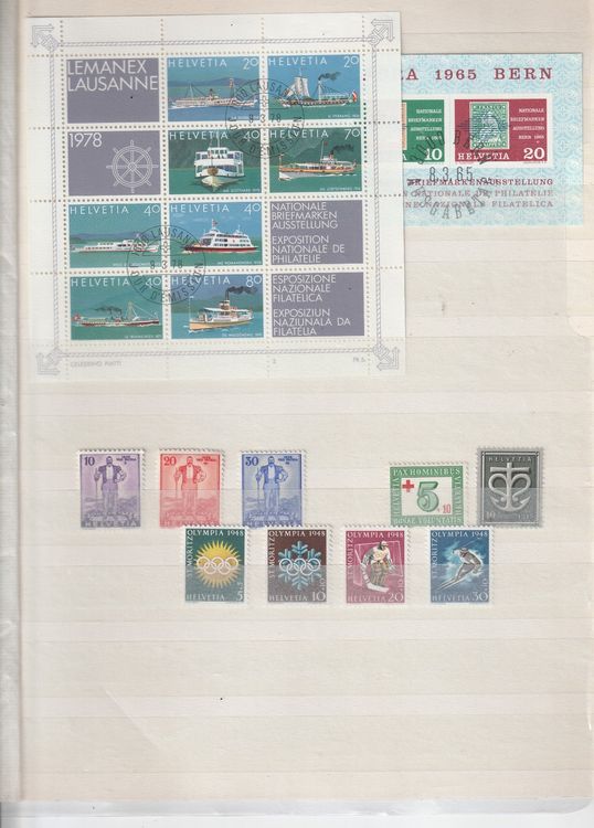 8/CH LOT BLOCK ET+SERIE AB 1936 ** (Neu (gemäss Beschreibung)) in Hirschthal für CHF 1 – mit ...