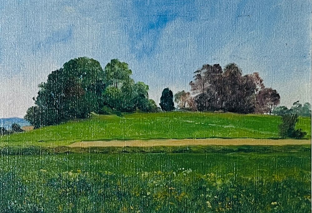 Landschaft Gemälde Unleserlich Signiert Datiert | Kaufen auf Ricardo