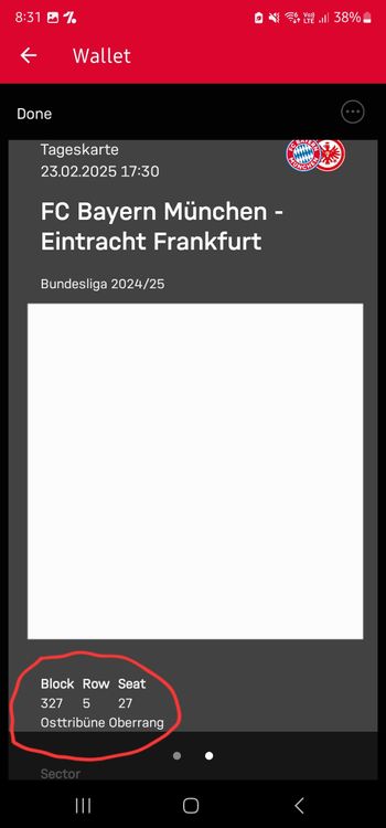 2x Sitzplätze FC Bayern München - Eintracht Frankfurt (Neu und ...