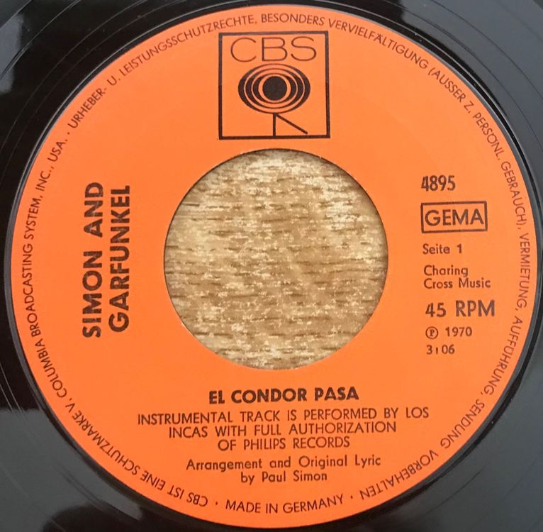 SIMON AND GARFUNKEL - EL CONDOR PASA | Kaufen auf Ricardo
