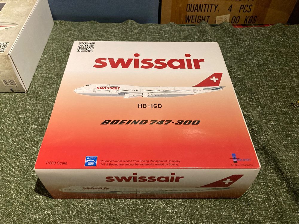 Swissair B747-300 HB-IGD 1:200 Metallmodell (Neu (gemäss Beschreibung)) in Birmenstorf für CHF ...