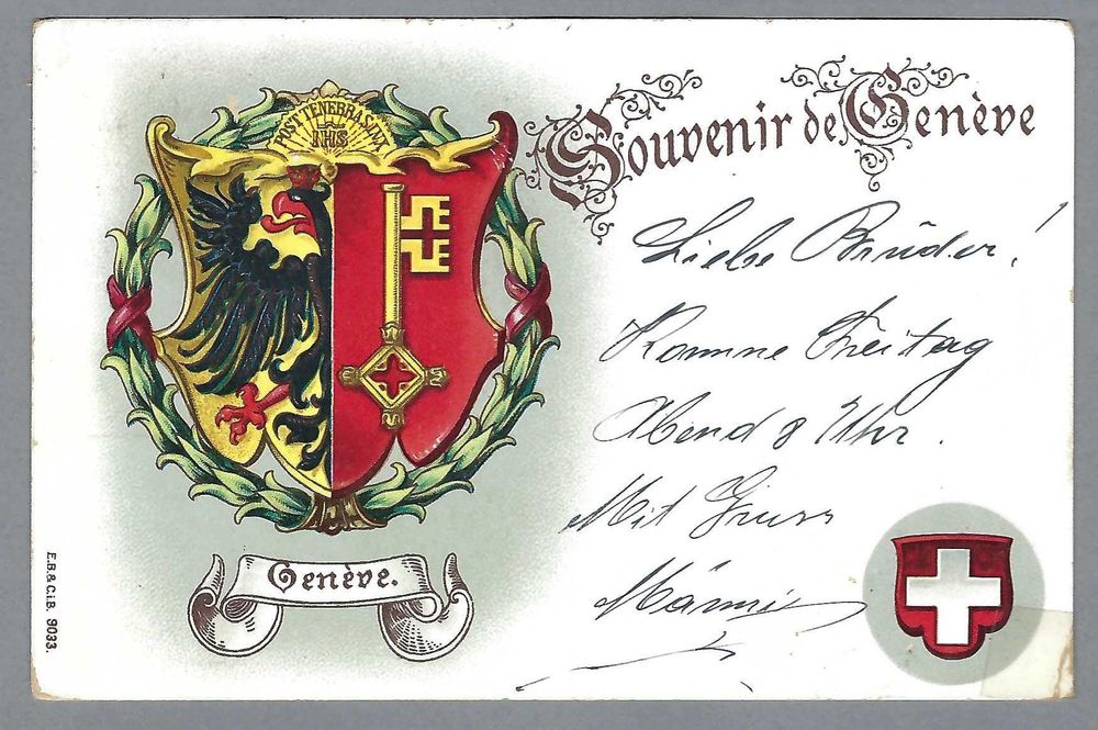 1901, GENEVE, ECUSSON, LITHO (Gebraucht) in Pura für CHF 8 – mit ...