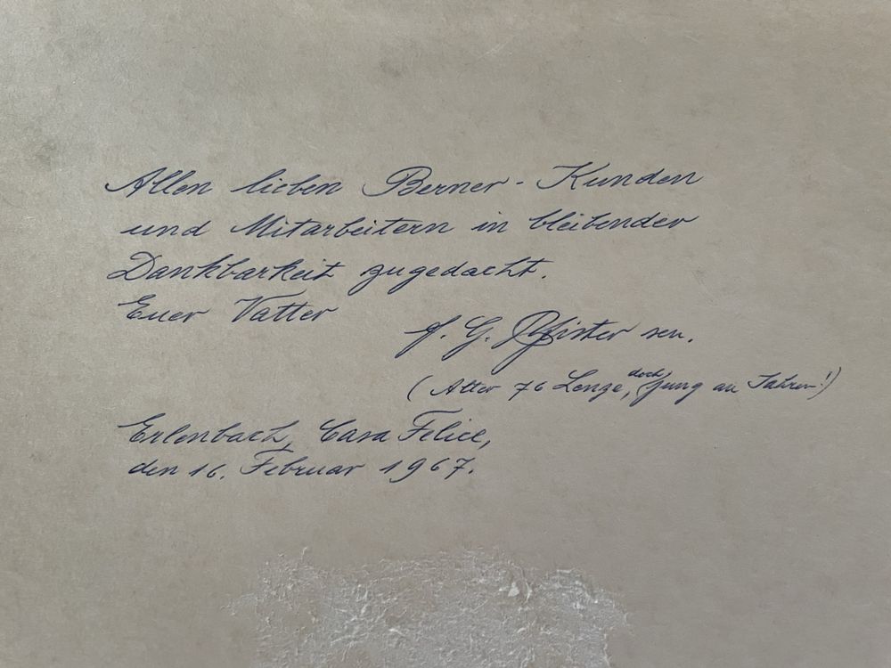 Portrait Encadré Fondateur Pfister Fritz-Gottlieb Pfister (Gebraucht ...