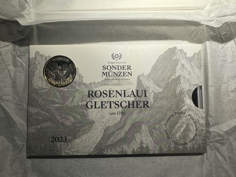 Schweizer Münzen 2023, Rosenlaui Gletscher, PP (Neu und originalverpackt) in Buchs AG für CHF ...
