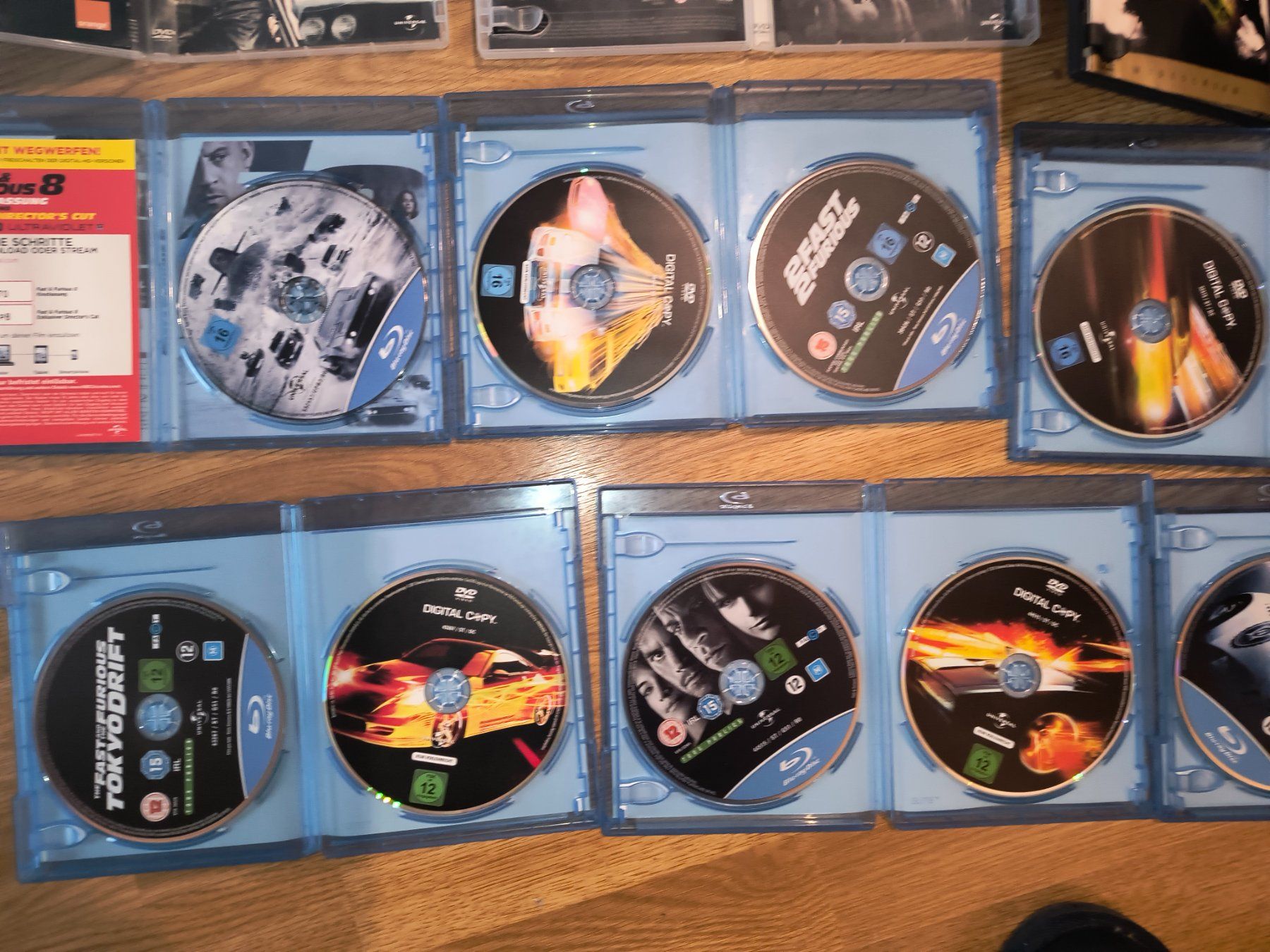 Fast&Furious DVD und Blue Ray teile 1-8 +Bonus siehe Fotos (Gebraucht ...