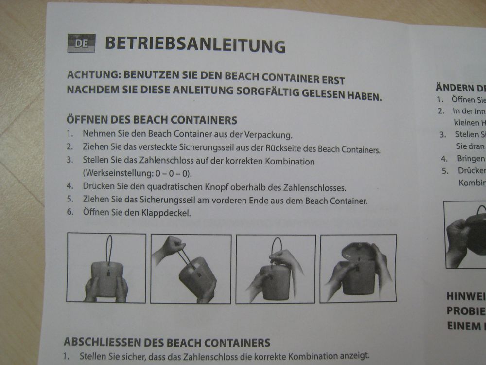 BEACH CONTAINER Strand-Safe Outdoor Vault Portable Vault | Kaufen auf ...