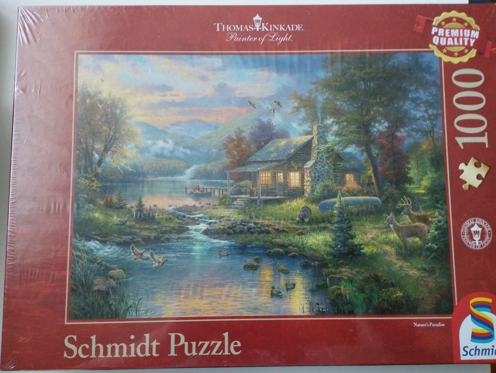 1000 Puzzle Schmidt, OVP, Thomas Kinkade, Naturparadies (Neu und originalverpackt) in Obernau ...