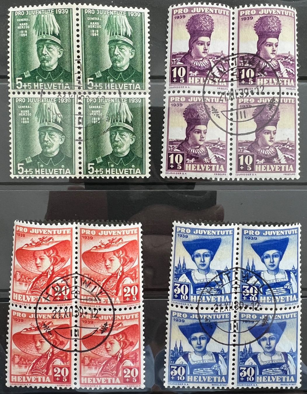 4er Pro Juventute 1939 gest. Huttwil SBK 130.- ab 0.50 (Gebraucht) in ...