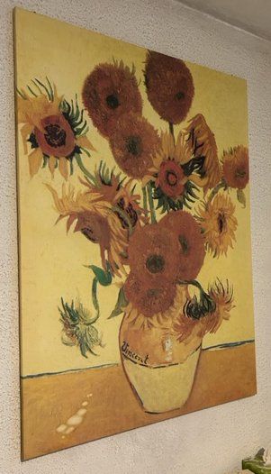 grosses Gemälde Sonnenblumen Vincent van Gogh auf Leinwand | Acheter sur Ricardo