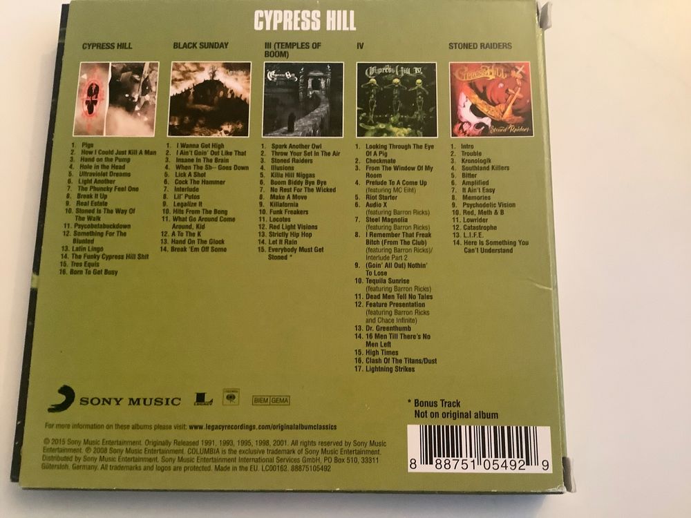 Cypress Hill / 5 CD s Original Album Classics | Kaufen auf Ricardo