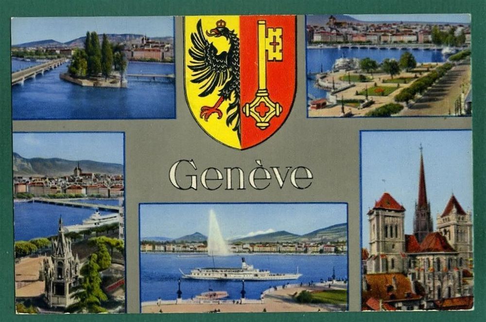 Genève, 5-Bilderkarte, um 1960 (Gebraucht) in Sargans für CHF 1 – mit ...
