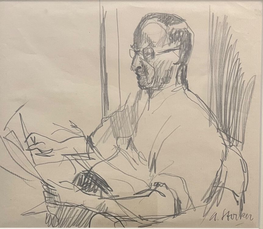 Alex Stocker (1926-1954) Zeichnung Handsigniert | Kaufen auf Ricardo