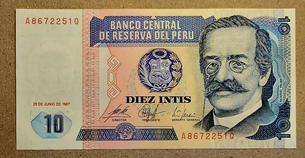 Pérou - 1987 - 10 intis (NEUF/UNC) (Neuf (Voir description)) à pour CHF ...