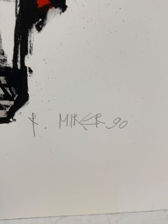 Rudolf Mirer (1937) grosses Lithographie Handsigniert (Gebraucht) in Root für CHF 315 – mit ...