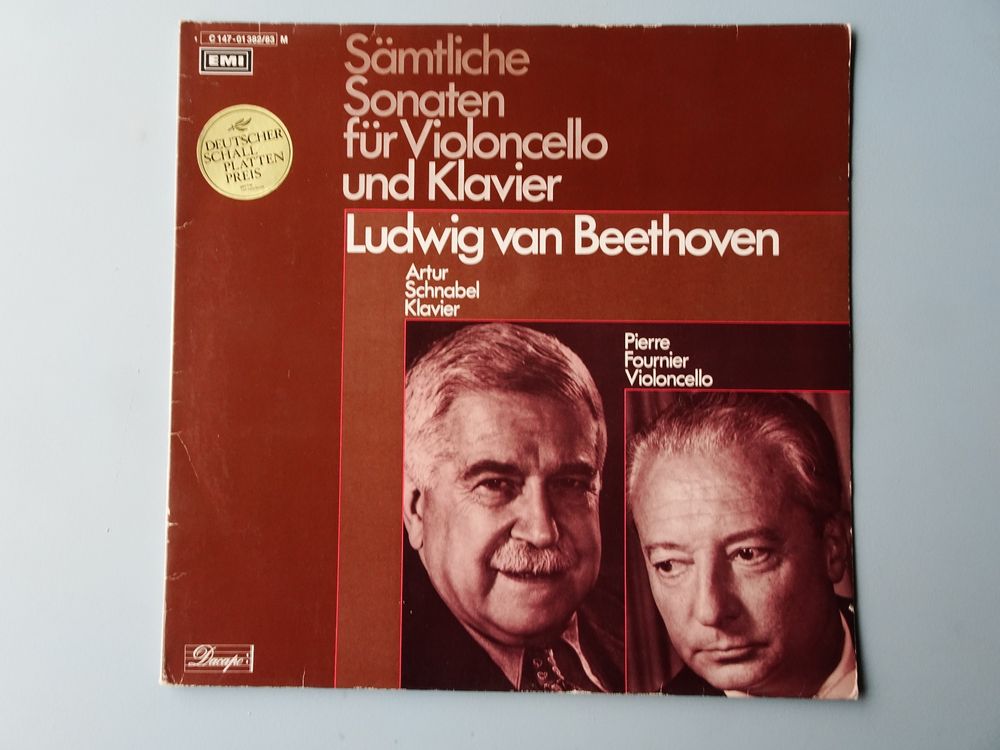 Pierre FOURNIER - Arthur SCHNABEL - Beethoven Cello Sonaten (Gebraucht ...