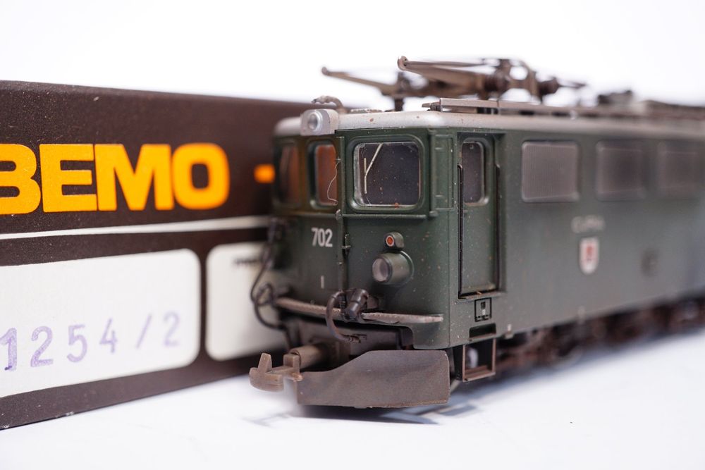 4∑ Bemo 1254/2 RhB E-Lok Ge 6/6 II grün 702 Curia veraltert (Gebraucht) in Thun für CHF 109 ...