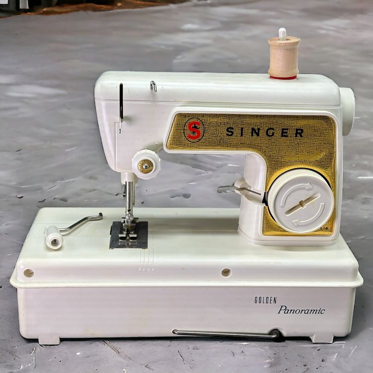 SINGER Golden Panoramic Ancienne Machine A Coudre Electrique | Kaufen ...