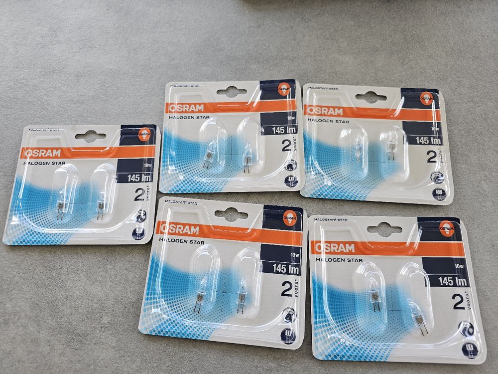 OSRAM Halogenlampen G4, 145 Im, 10 W, 10 Stück (5 x 2 Stück) | Kaufen auf Ricardo