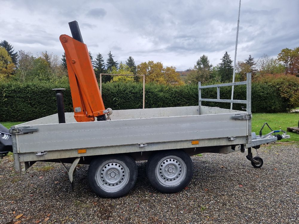 ANHANGER 2700KG mit Kran HIAB | Acheter sur Ricardo