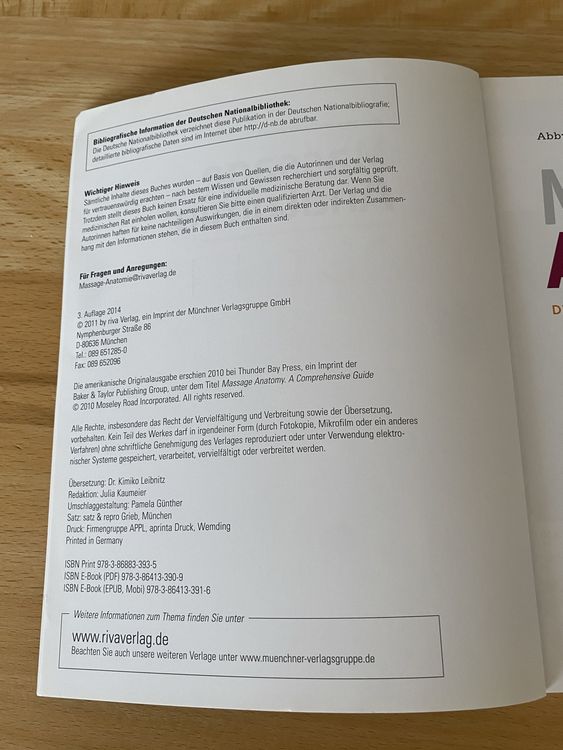 Massage Anatomie - Abby Ellsworth/Peggy Altman | Kaufen auf Ricardo