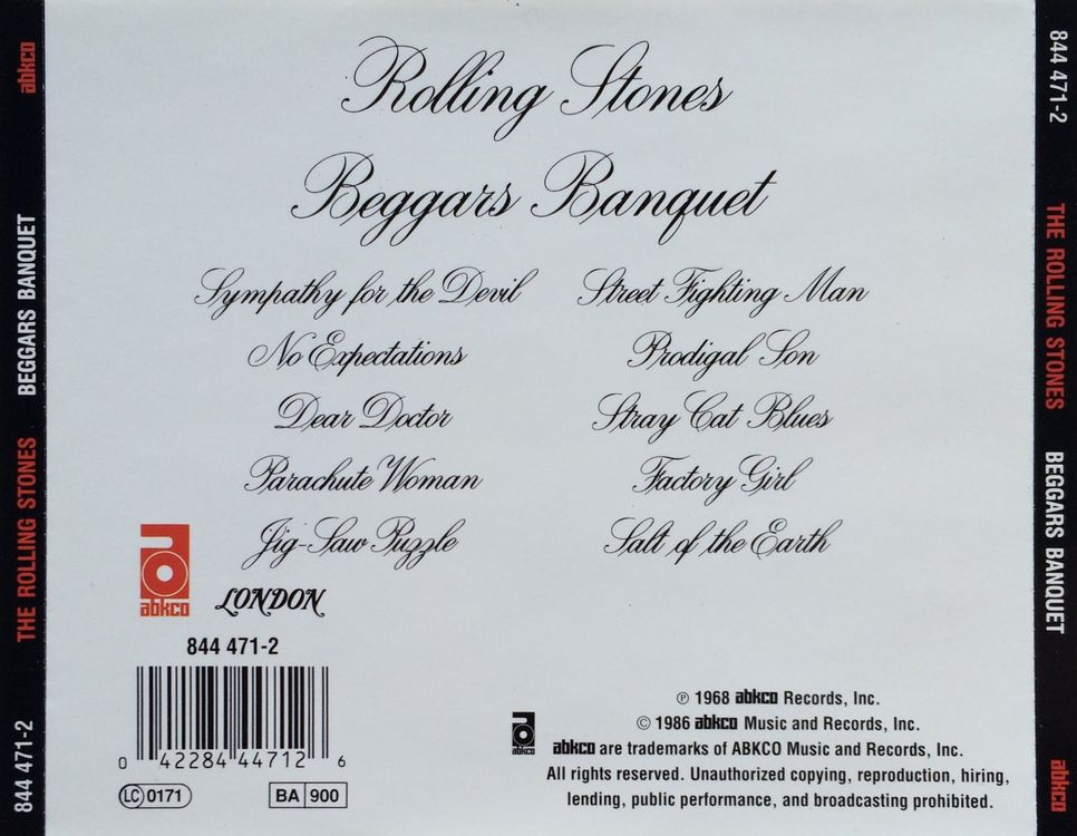 ROLLING STONES - BEGGARS BANQUET (Gebraucht) in Bottens für CHF 9 – mit Lieferung auf Ricardo kaufen
