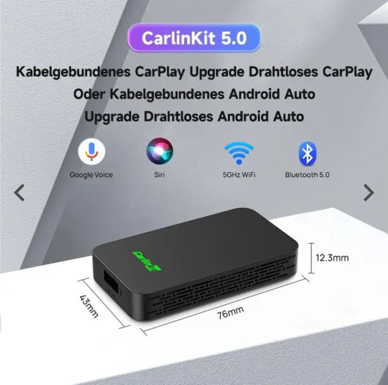 Carlinkit - 5.0 WiFi Apple Carplay Android Auto KFZ USB A (Neu (gemäss Beschreibung)) in Kriens ...