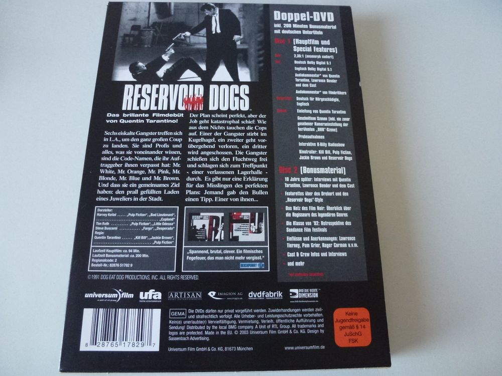 Reservoir Dogs (Special Edition 2-DVDs) (Gebraucht) in Bern für CHF 3 ...