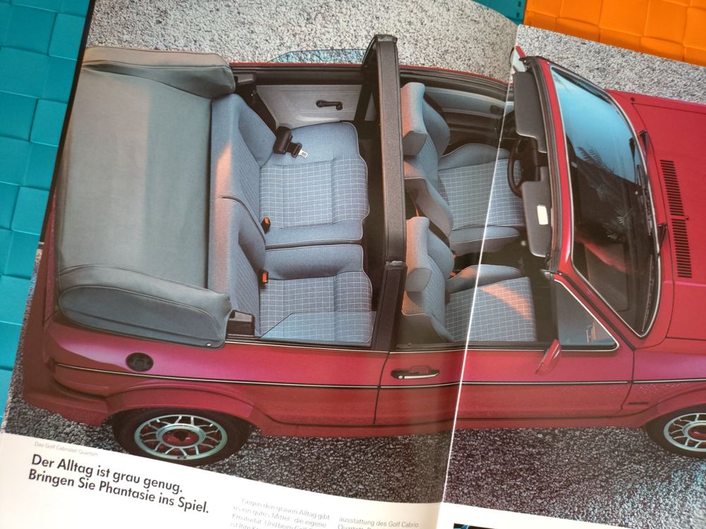 VW GOLF I CABRIO QUARTETT 1987 - Prospekt / Katalog (Neu (gemäss ...