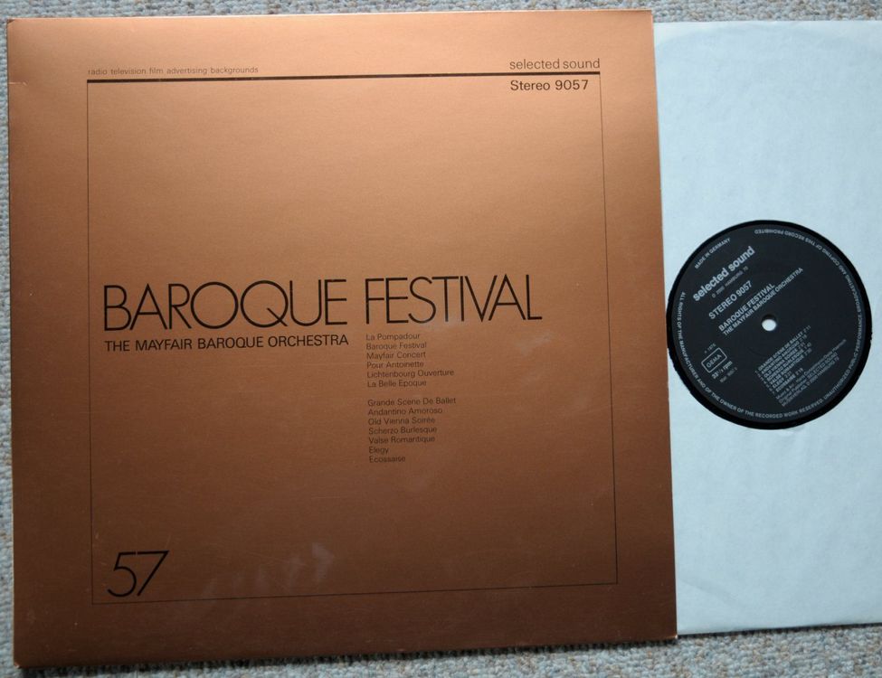 The Mayfair Baroque Orchestra - Selected Sound – 9057 LP 🛀 (Gebraucht ...