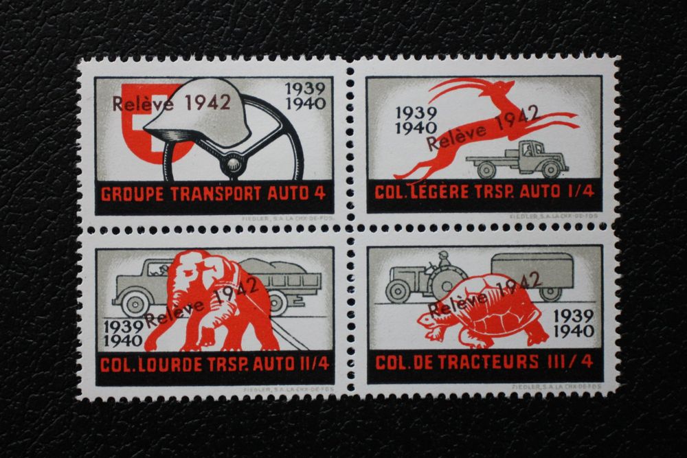 CROUPE TR ANSPORT AUTO 4 COL. DE TRACTEURS III/4 viererblock (Gebraucht ...