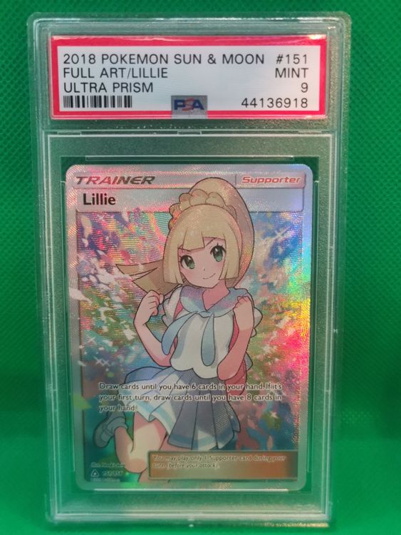 Pokemon Lillie PSA 9 Ultra Prism Sun & Moon Full Art Trainer | Kaufen ...