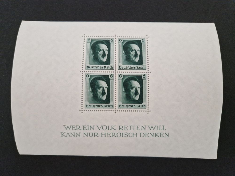Deutsches Reich Briefmarken Adolf Hitler Block 7 1937 (Neu (gemäss ...