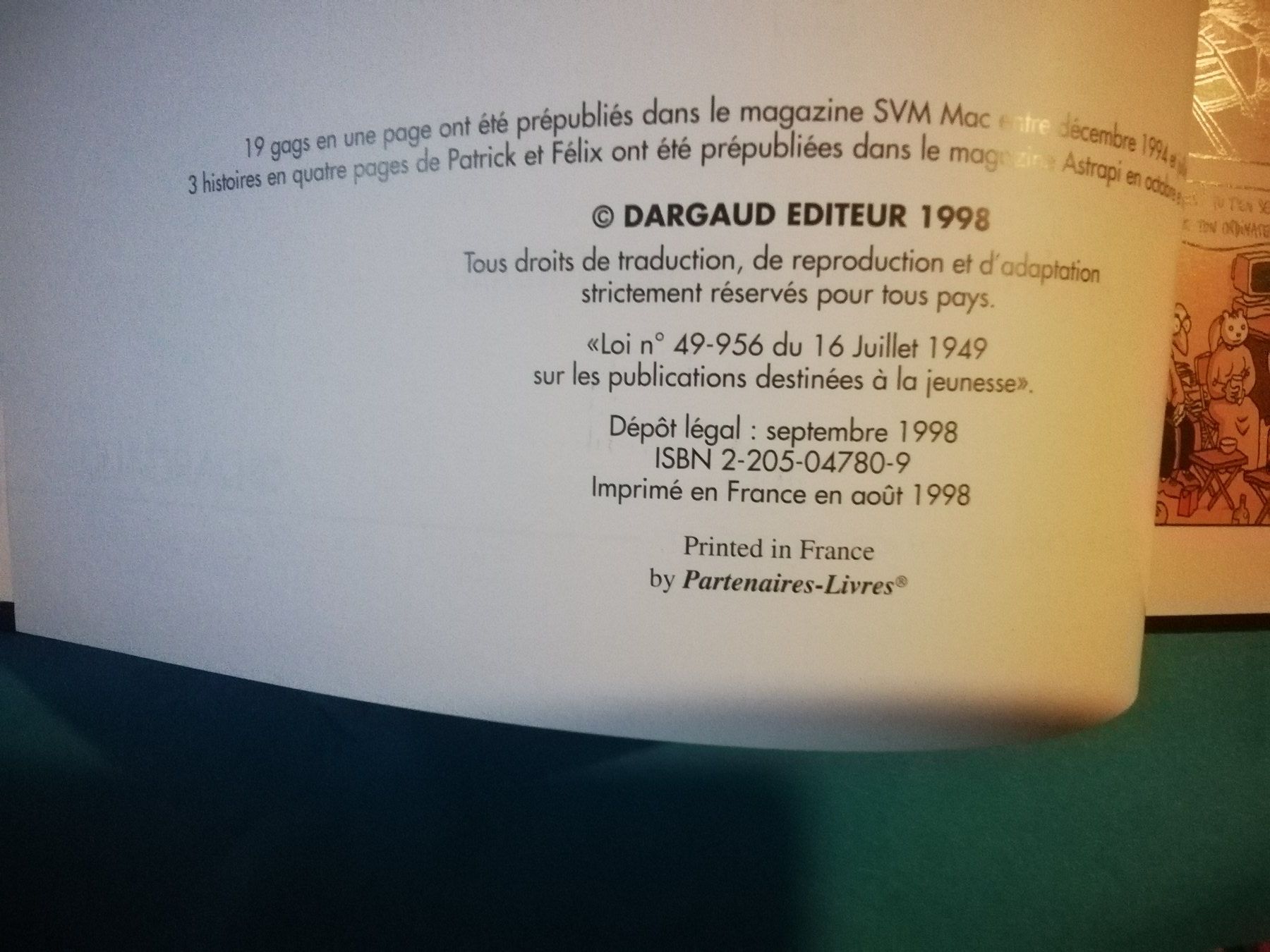 BD Trondheim Ordinateur mon ami Dargaud 1998, BD E. O. (Neuf (Voir ...