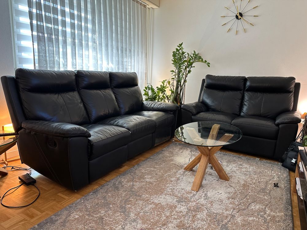 Echtleder 2er und3er sofa gebraucht | Kaufen auf Ricardo