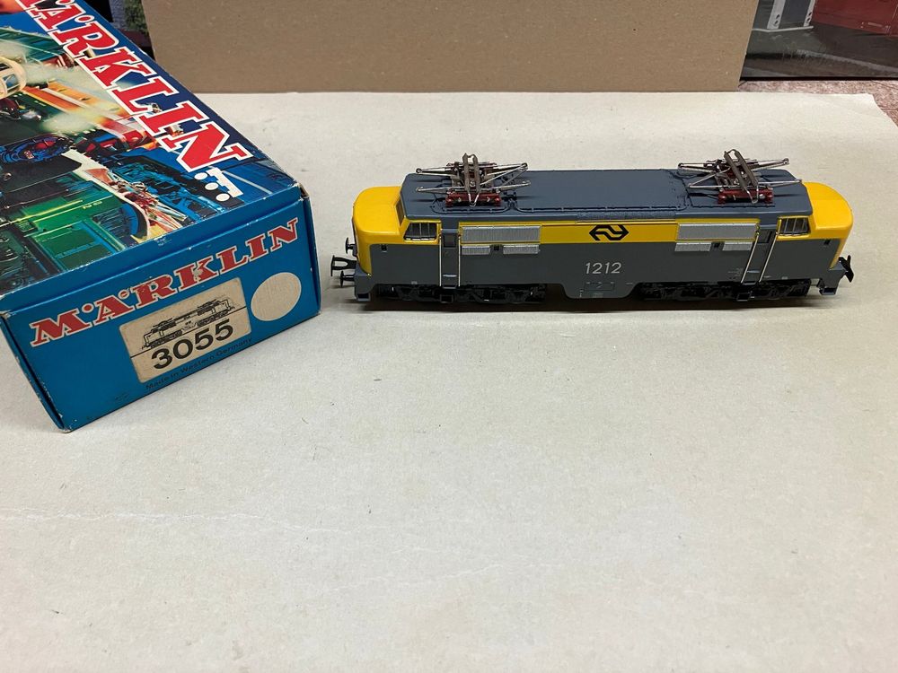 Märklin 3055 E-Lok Baureihe 1200 der NS, grau/gelb, H0 WS (Gebraucht ...