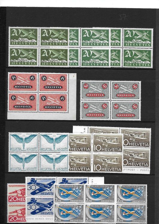 FP ** Restlot Viererbl.1925-1963 Kat: CHF 176.- | Kaufen auf Ricardo