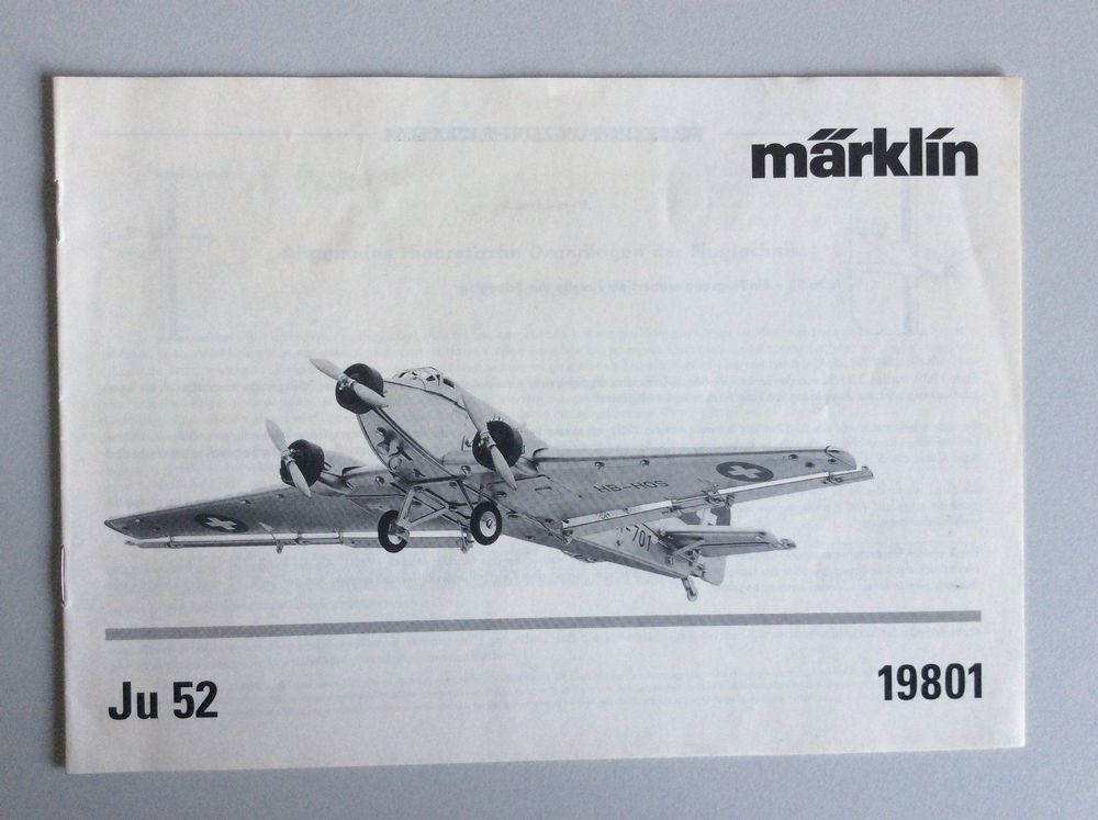 Märklin Prospekt JU 52 Flugzeug 19801 | Kaufen auf Ricardo
