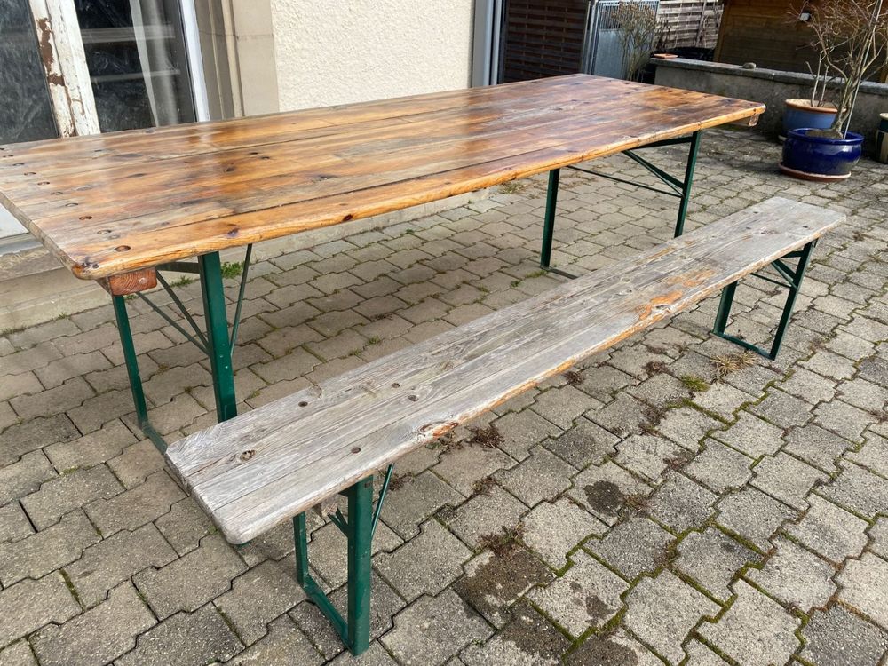 Gartentisch Festbank 3tg Bierzeltgarnitur T 220x80 + 2 Bänke (Gebraucht) in Langenthal für CHF ...